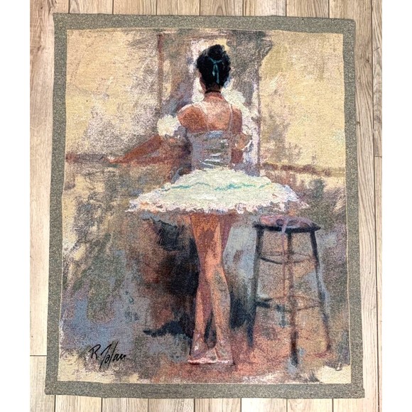 R Tolan | Wall Decor | Lone Ballerina White Tutu Dance Ballet Hand ...